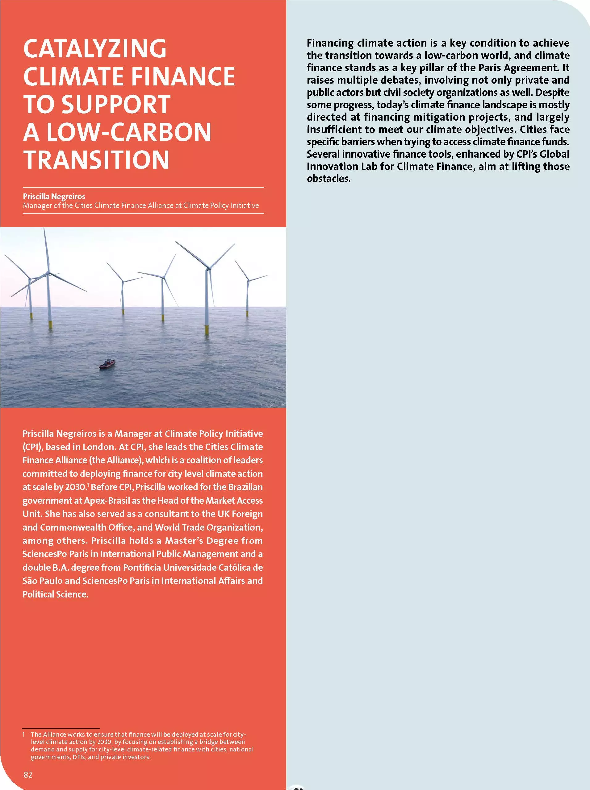 Catalyzing climate finance to support a low-carbon transition | Veolia Institute